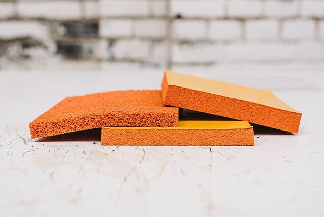 Orange sponge: most elastic foam rubber | Custom-made by EKI